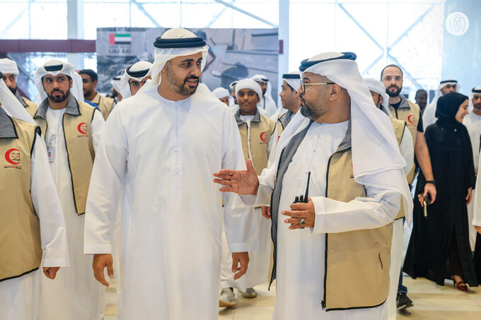Sheikh Theyab Bin Mohamed Bin Zayed Al Nahyan Visits Tarahum For Gaza